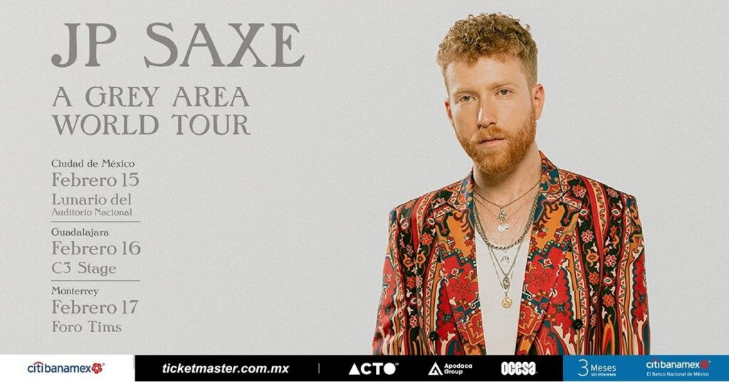 JP SAXE ¡Presentará su nuevo álbum en tres ciudades de México en 2024 ...